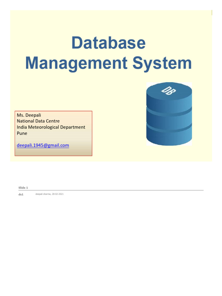 DBMS | PDF