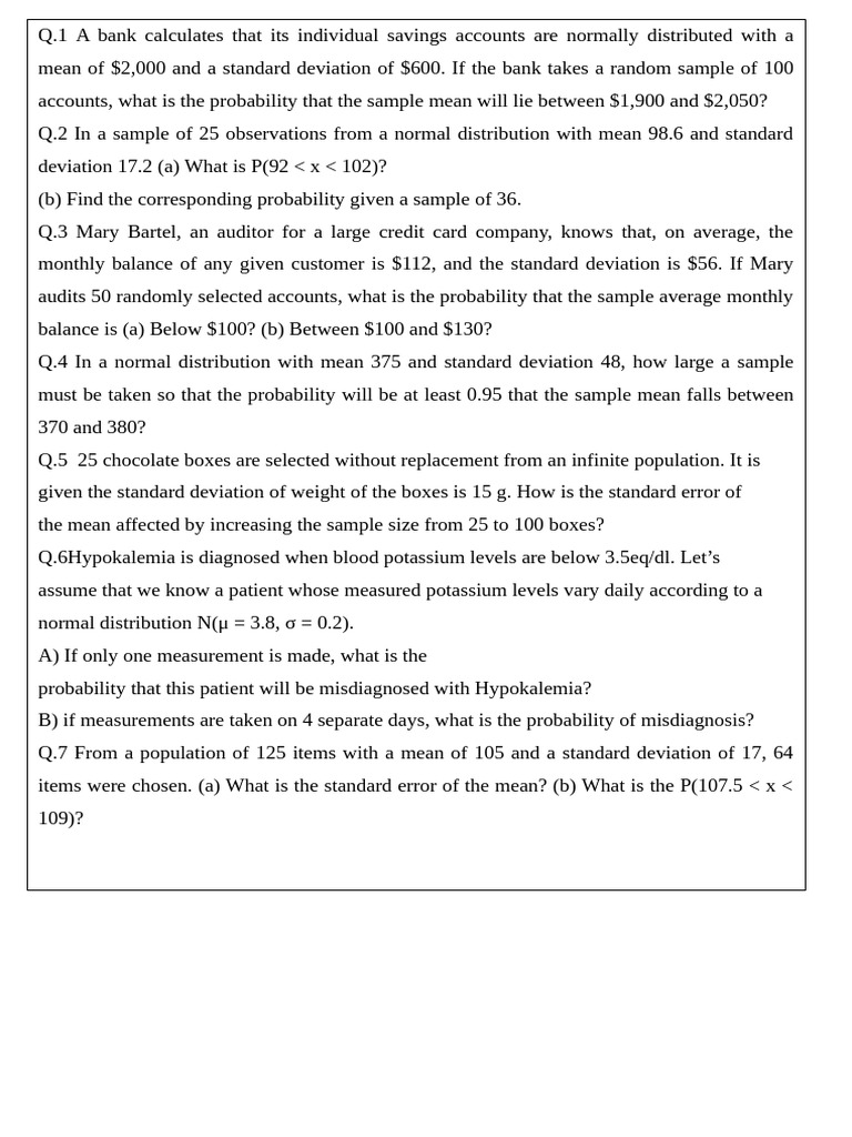 Sampling Question | PDF