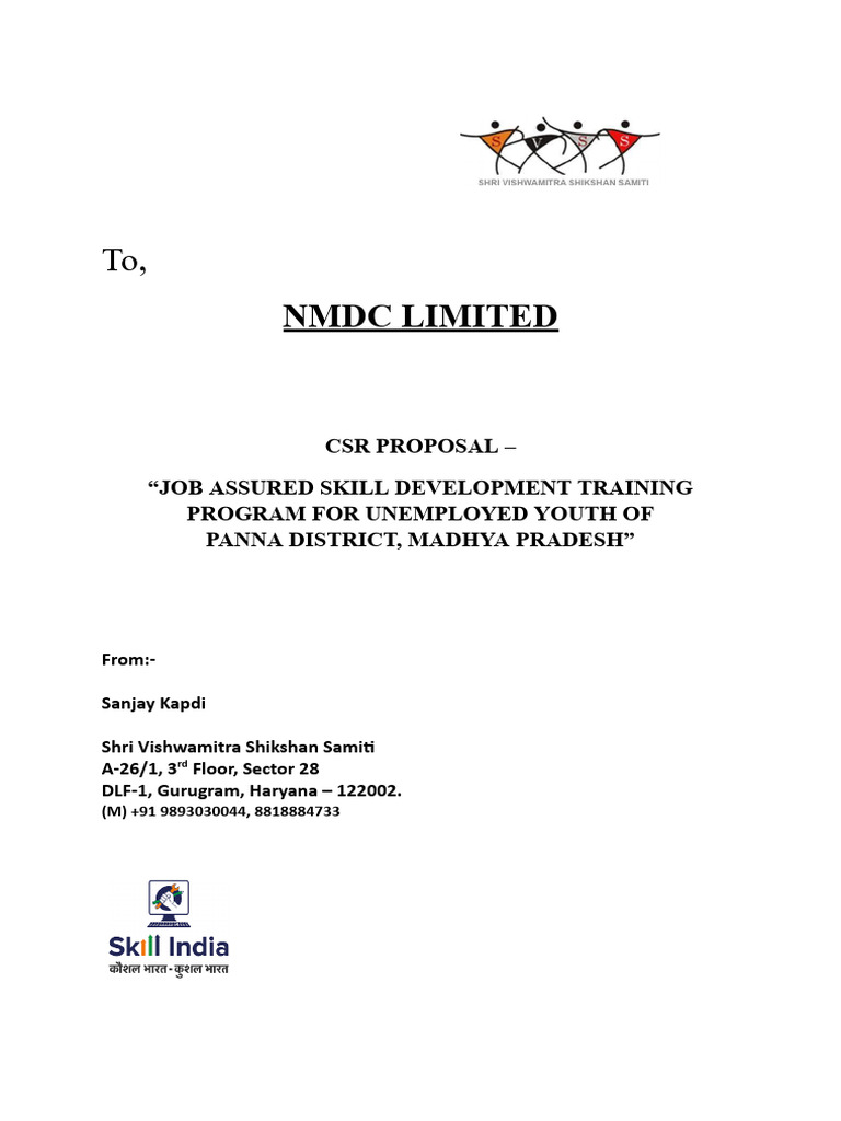 CSR Proposal NMDC SVSS | PDF