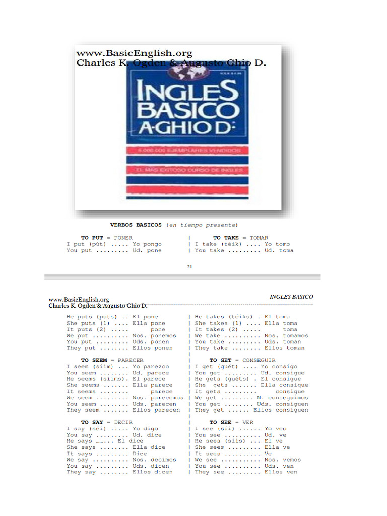 Los 16 Verbos B-Sicos en Ingl-S | PDF