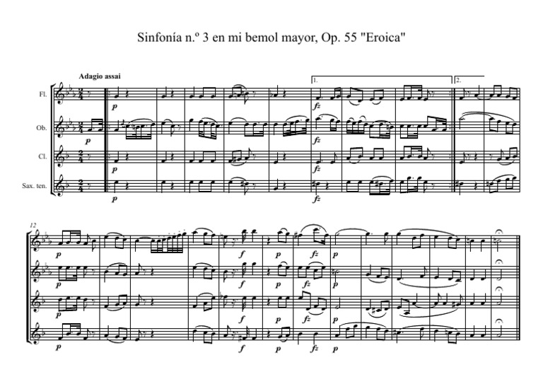 11 - Sinfonía N º 3 en Mi Bemol Mayor, Op 33 Eroica | PDF