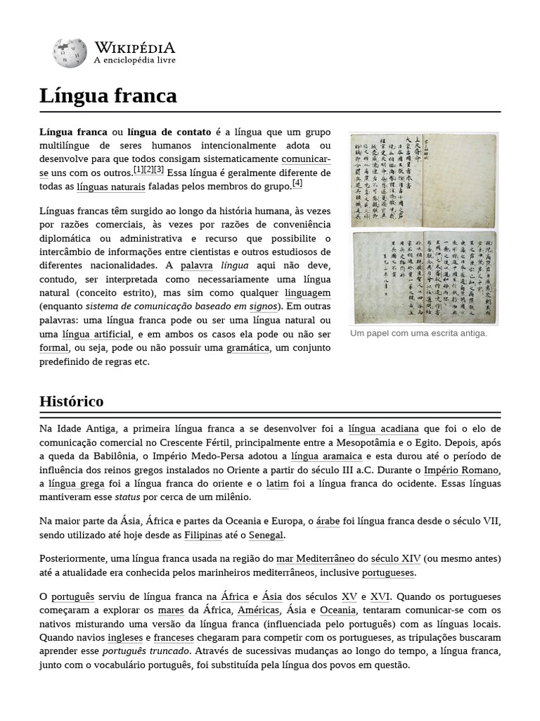 Língua Franca | PDF