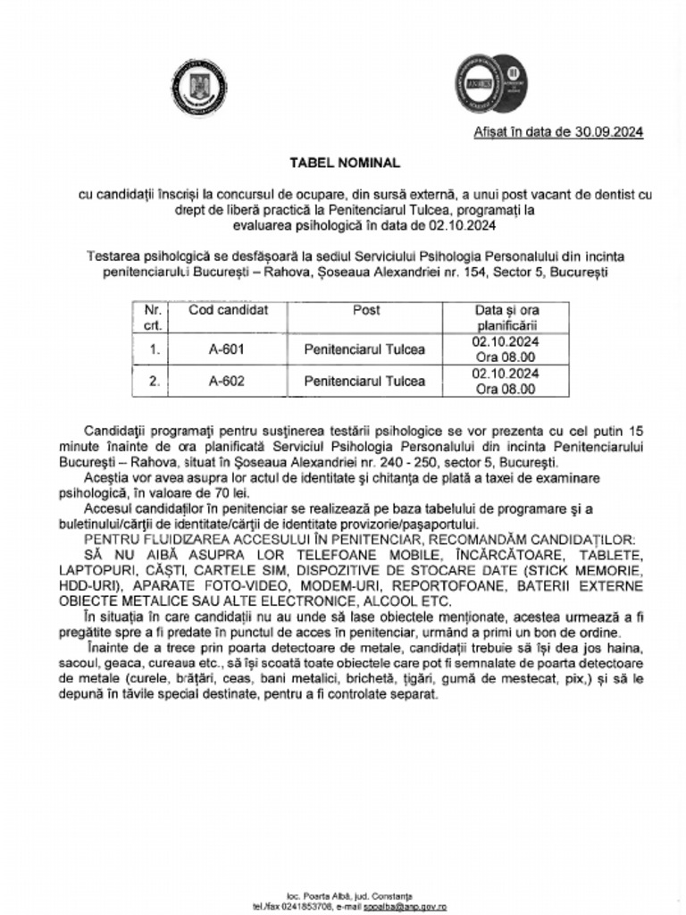 Planificare Testare Psihologica | PDF
