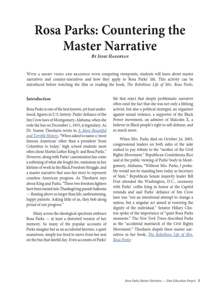 Unveiling Rosa Parks' True Legacy | PDF | Rosa Parks | Social Science