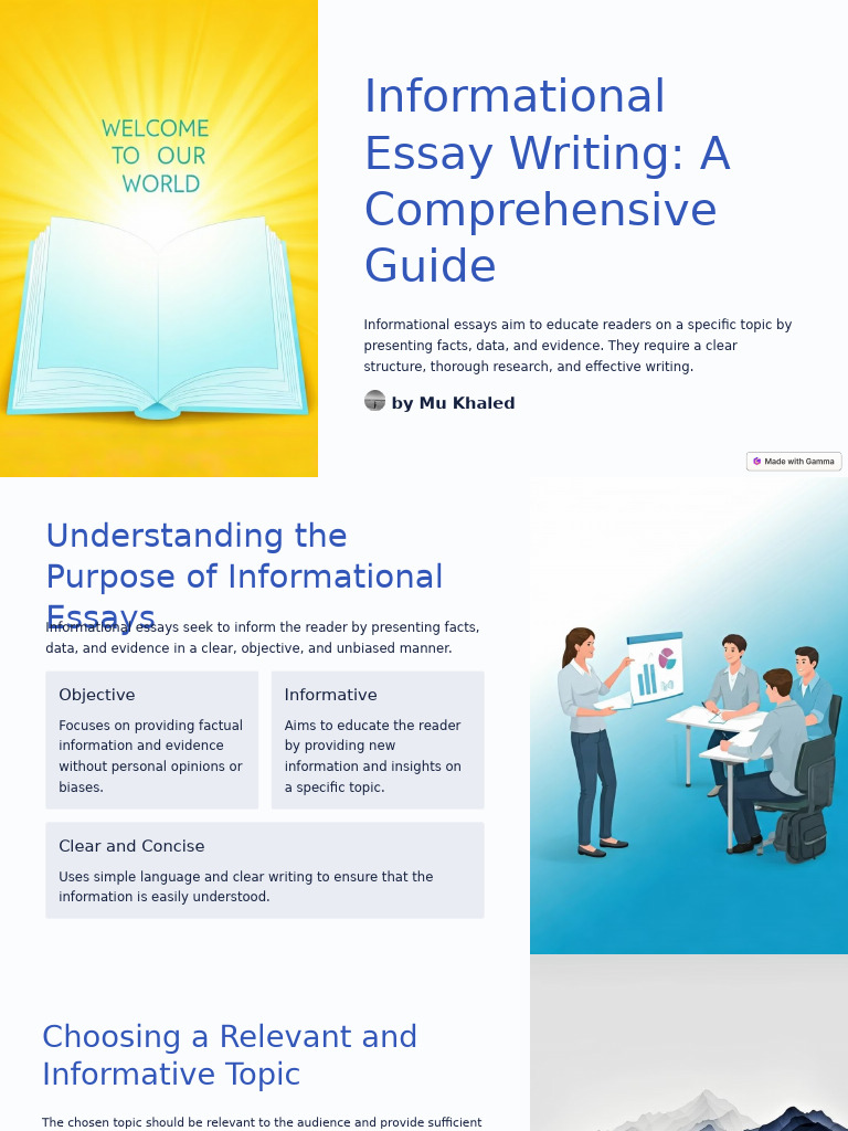 Informational Essay Writing A Comprehensive Guide | PDF