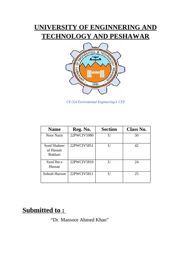 Enviromental Engg-I Cep | PDF