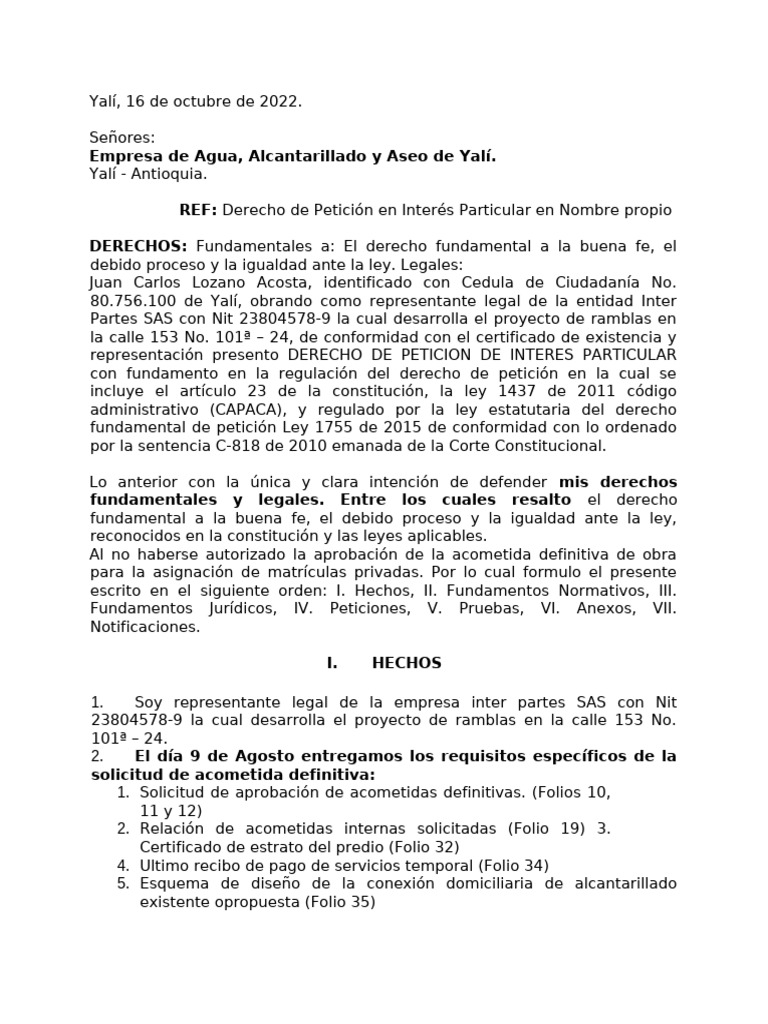 Derecho de Peticion en Interes Particular - Compress | PDF