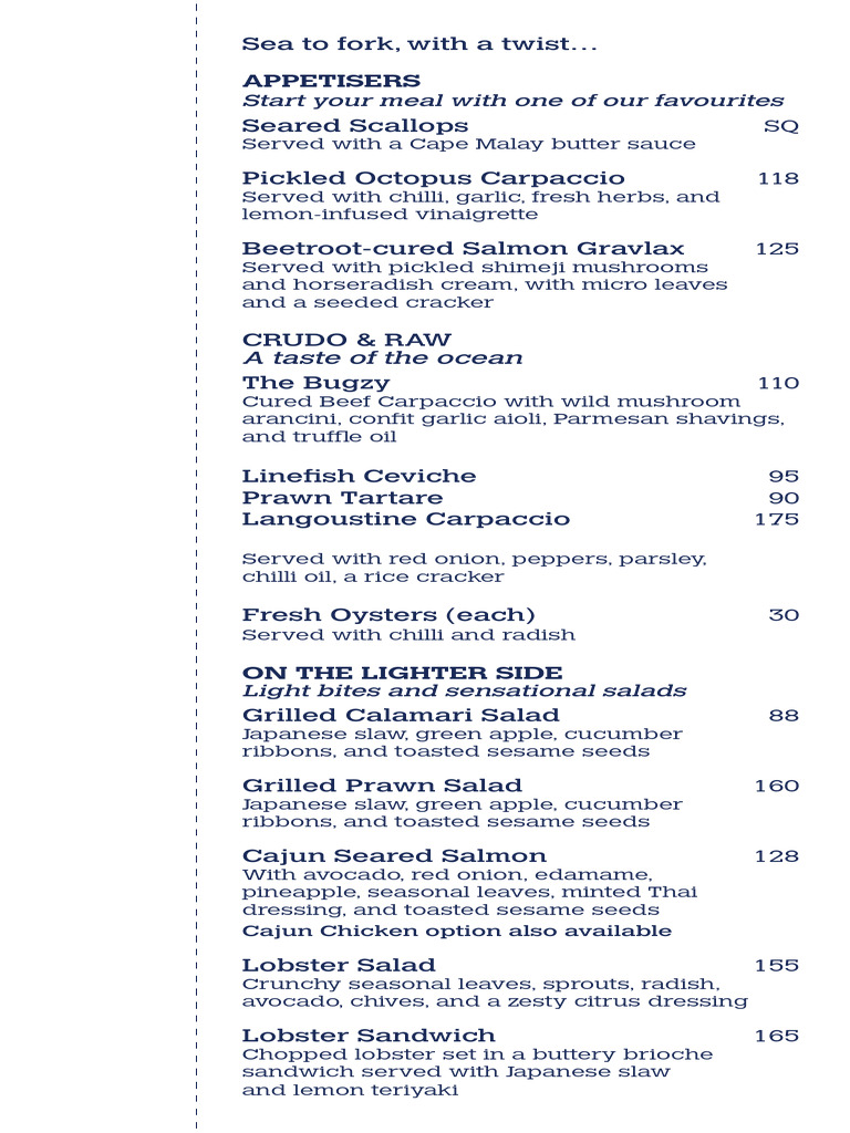 Tightline Menu 20 - 10 | PDF | Sushi | Foods