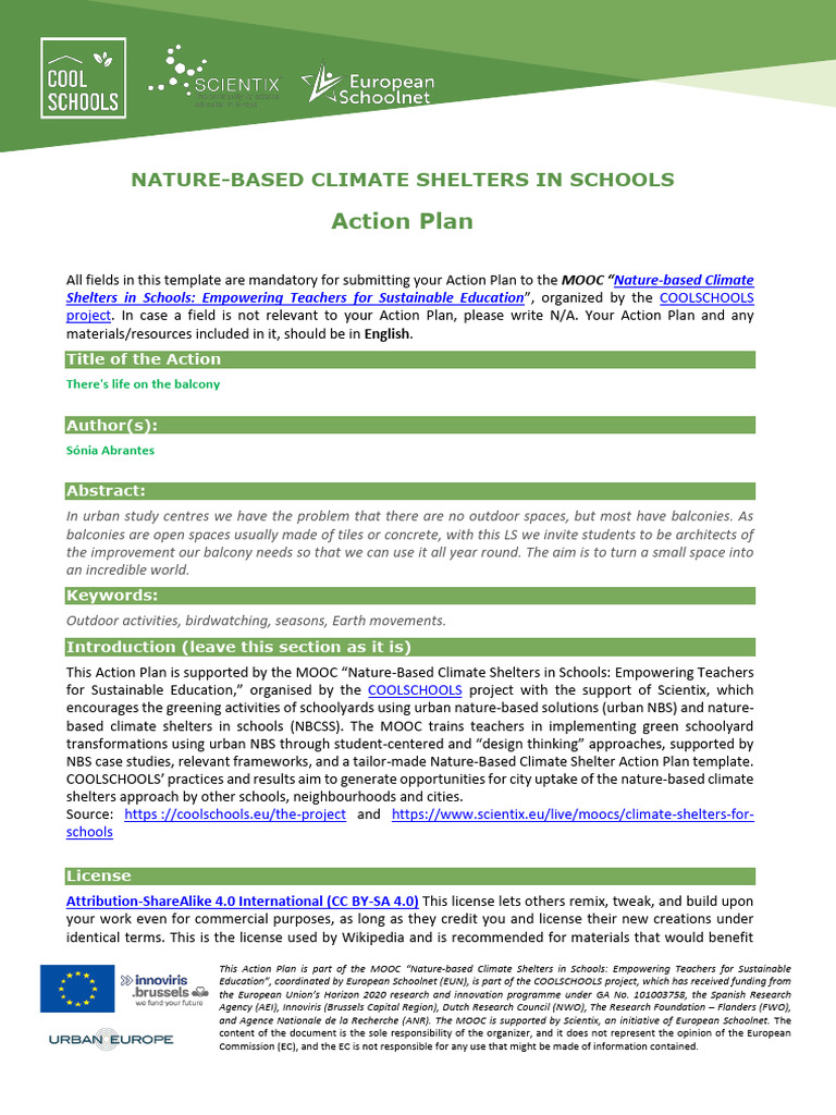 Action-Plan Green-Schools | PDF | Sustainability | Biodiversity