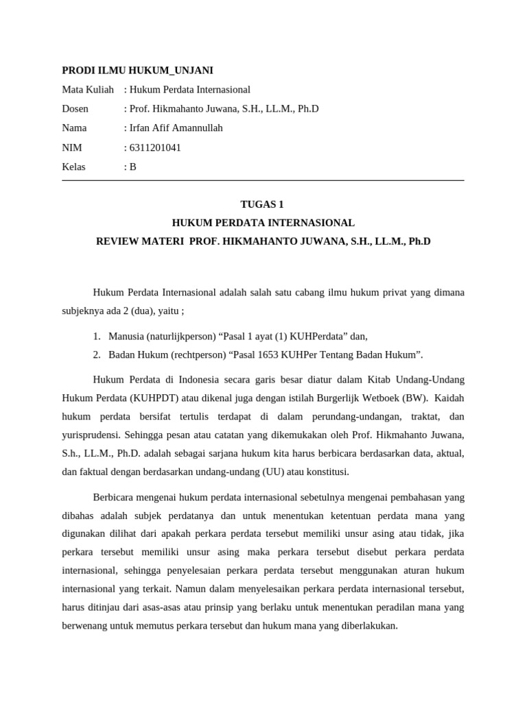 H.Perdata Internasional | PDF