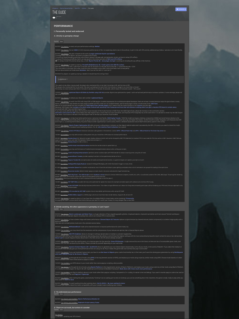 Free FPS at Skyrim Special Edition Nexus - Mods and Community | PDF
