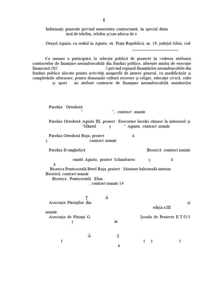 Anunt de Atribuire 2024 | PDF