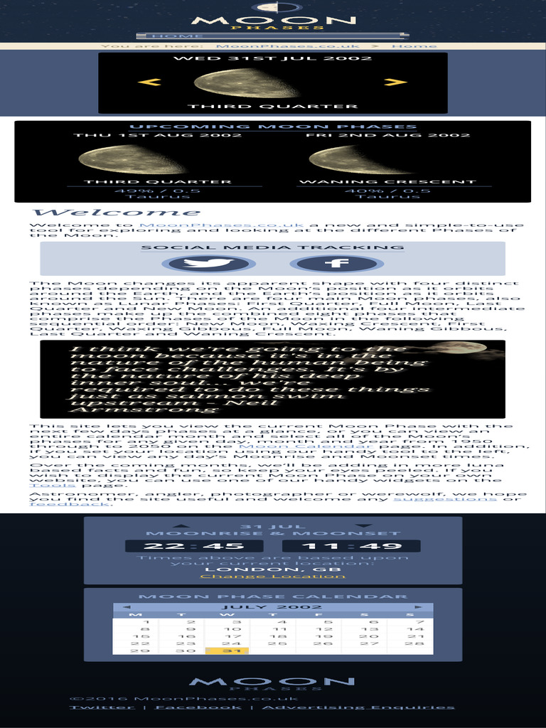 Moon Phases Current Moon Phase and Monthly Moon Phase Calendar | PDF