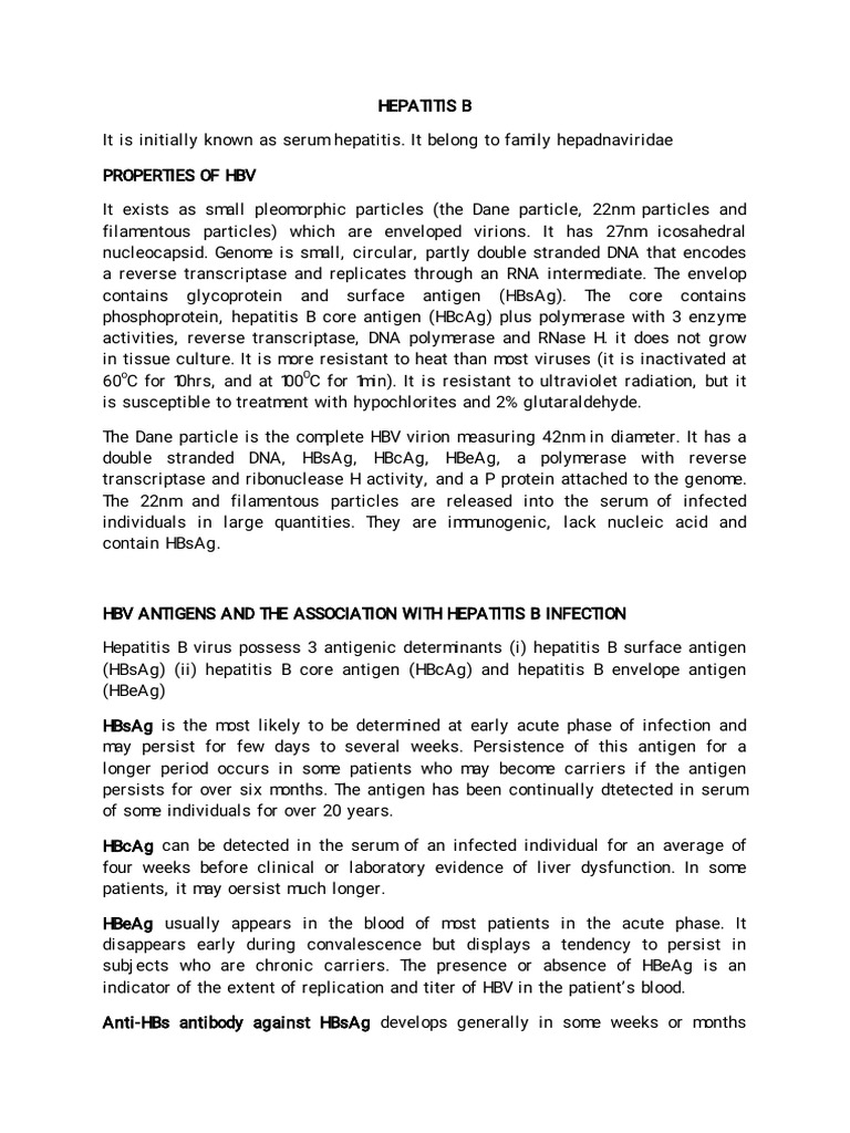 Hepatitis B | PDF