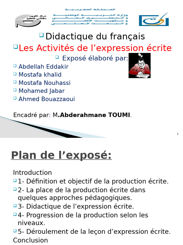 Expos - Expression Ecrite | PDF