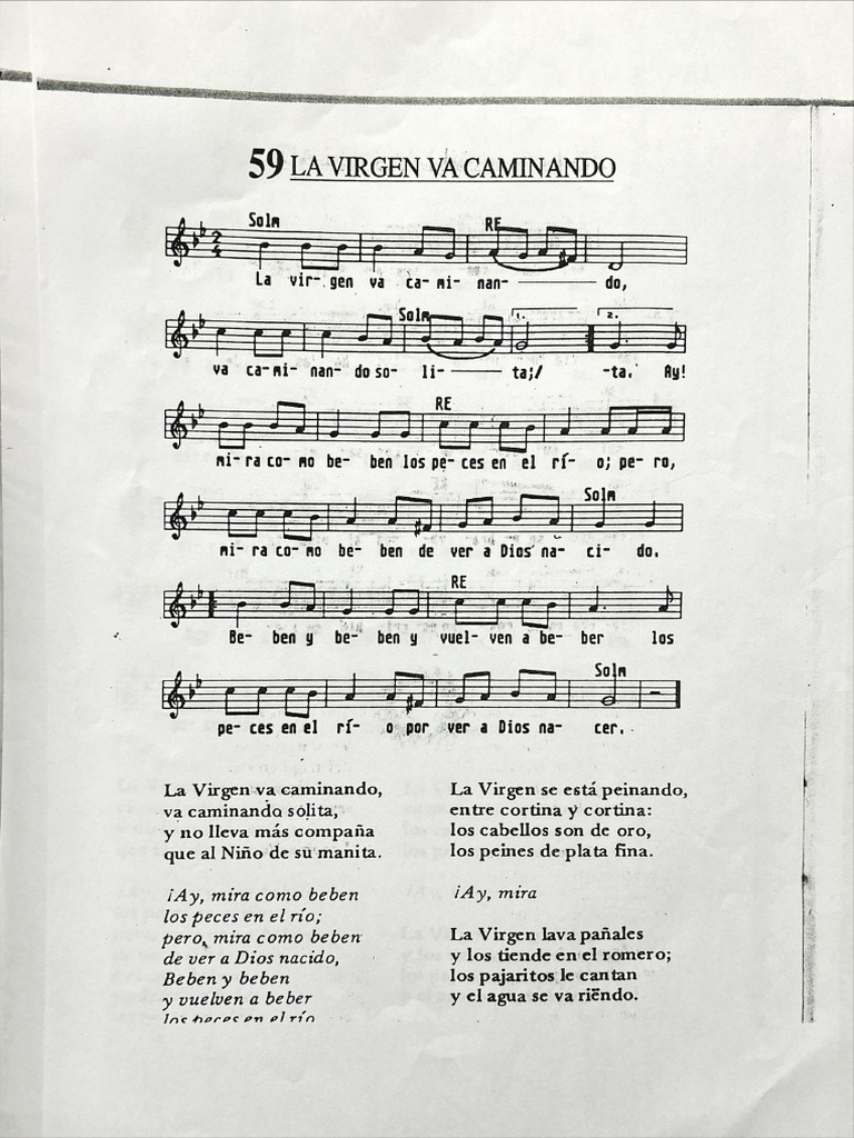 Villancico La Virgen Va Caminando | PDF