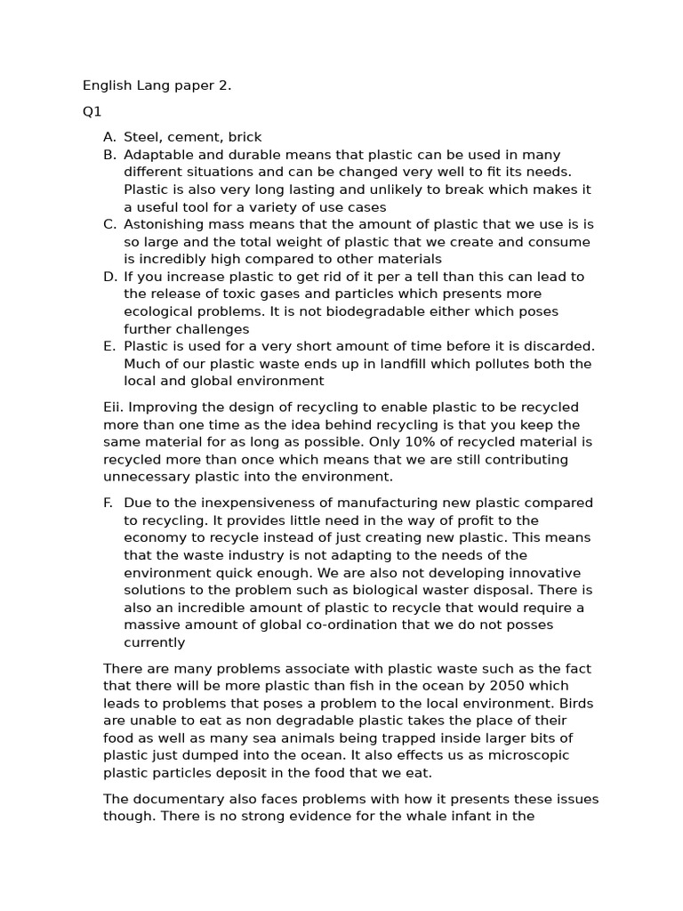 English Lang Test | PDF