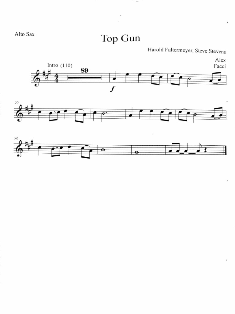 Top Gun - Sax Alto | PDF