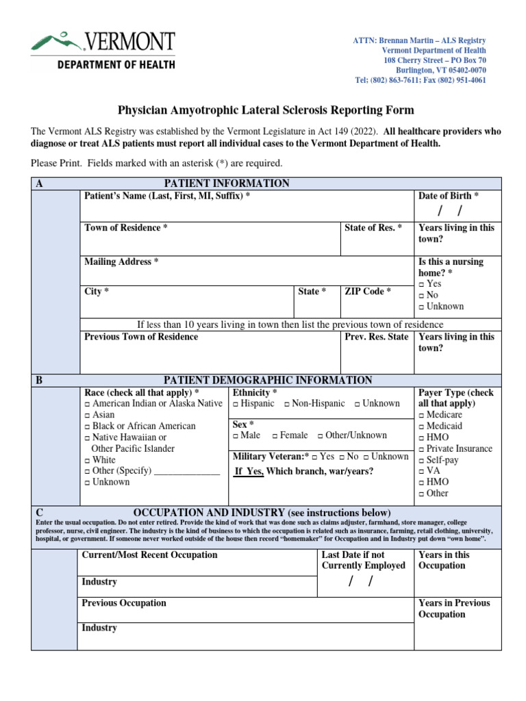 Hsi Registries ALS Reporting Form | PDF