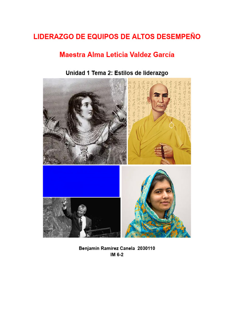LIDERAZGO U1.TEMA 2. Fundamentos de Liderazgo Mayo 2024 | PDF