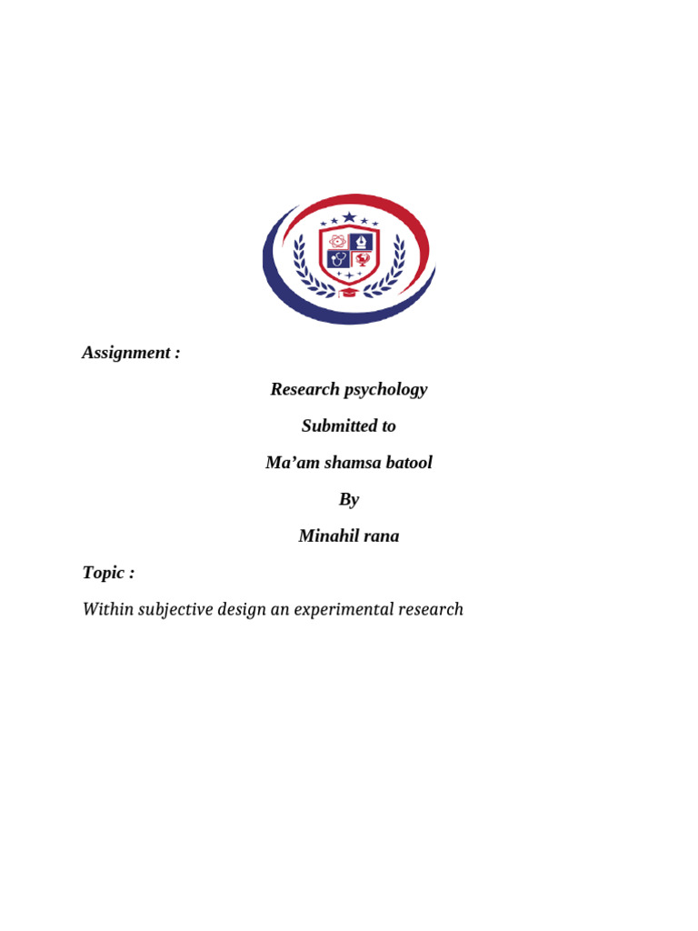 Minahil Research Assignment After Mid | PDF | Experiment | Career & Growth