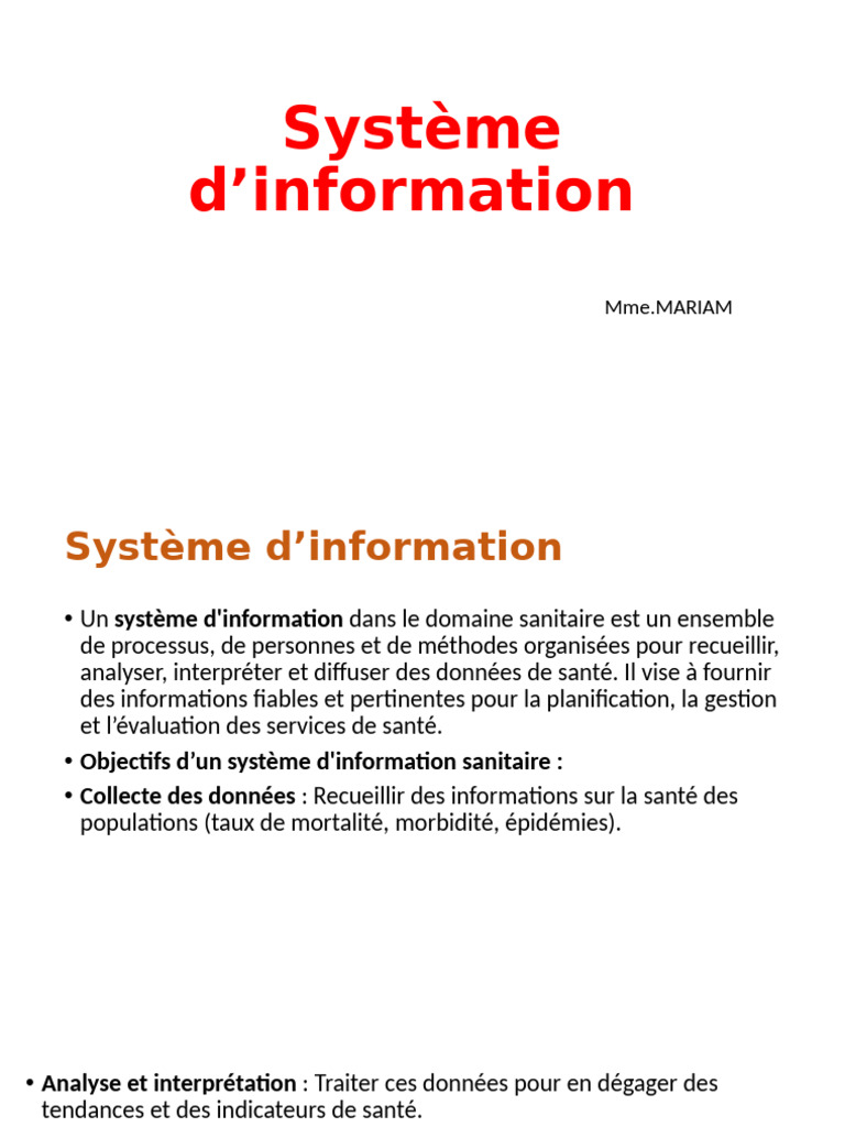Système D'information | PDF