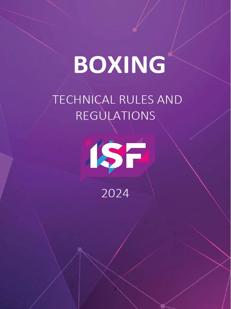 BOXING 2024 - ISF Technical Rules and Regulations | PDF