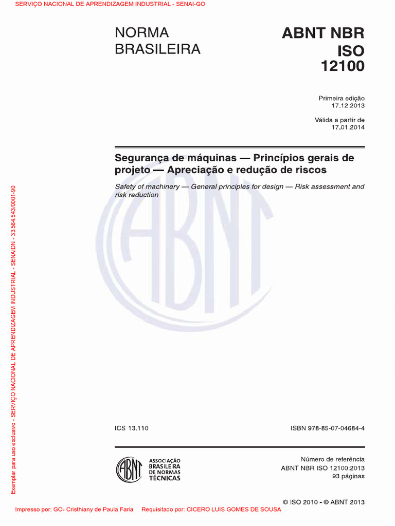 NBR ISO 12100 | PDF