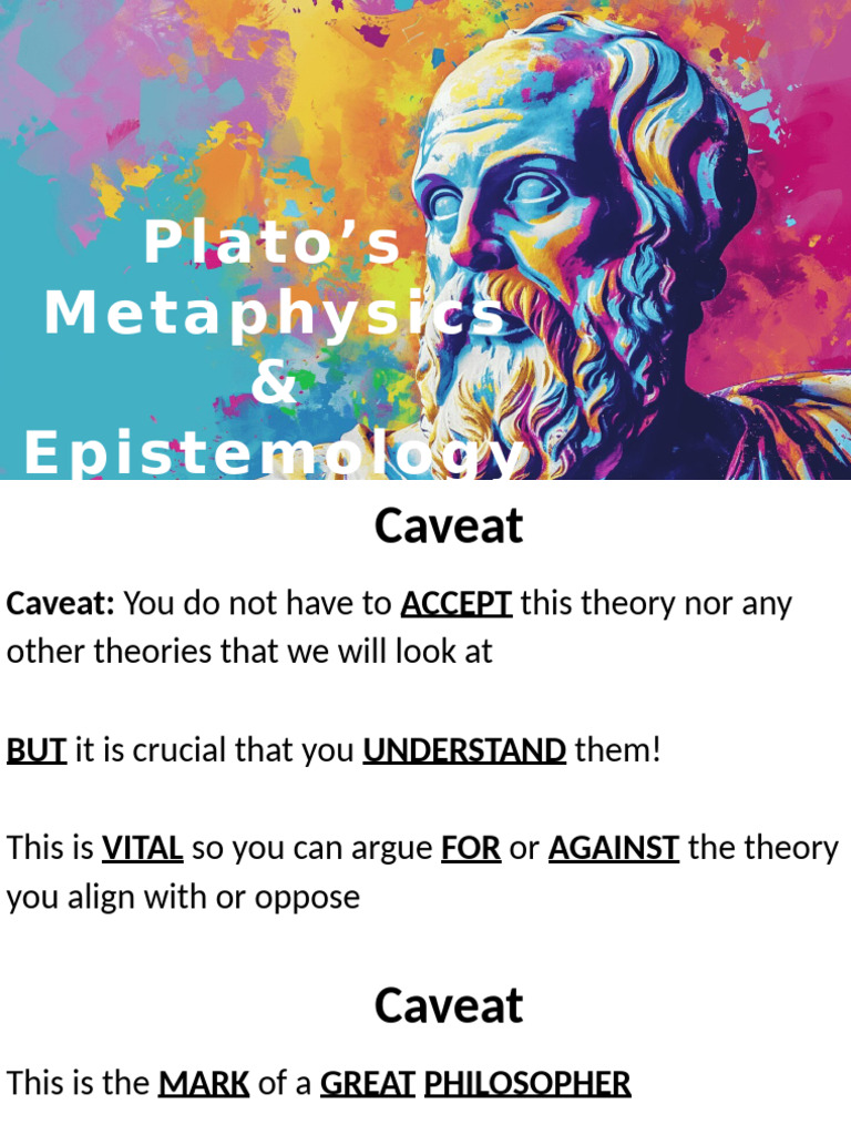 Plato Metaphysics & Epistemology Original Background | PDF