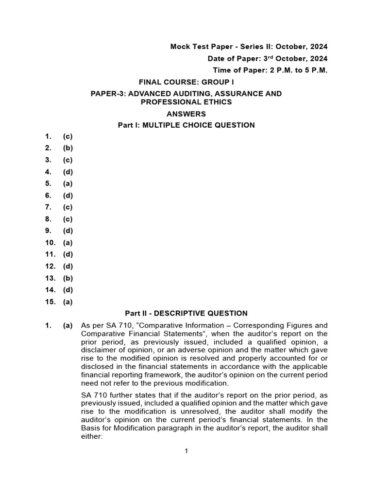 Audit Answer | PDF