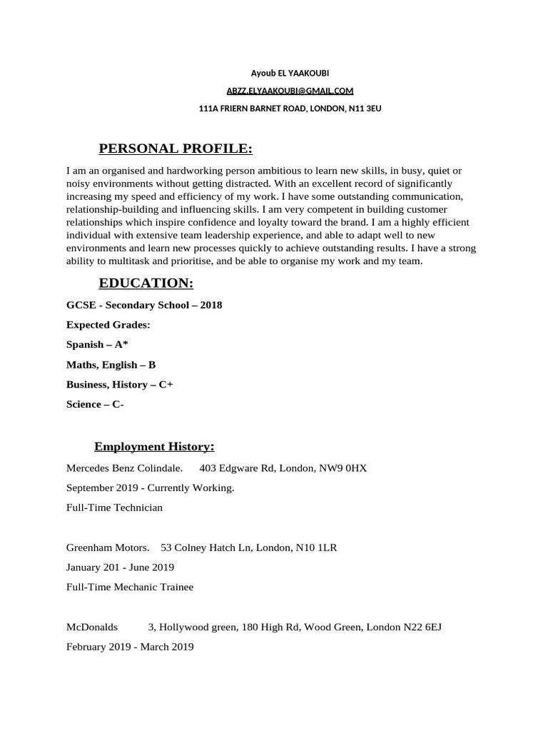 Final CV (Ayoub) 2 | PDF