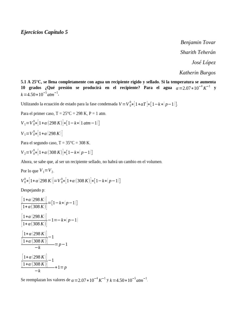 Ejercicios Capítulo 5 | PDF