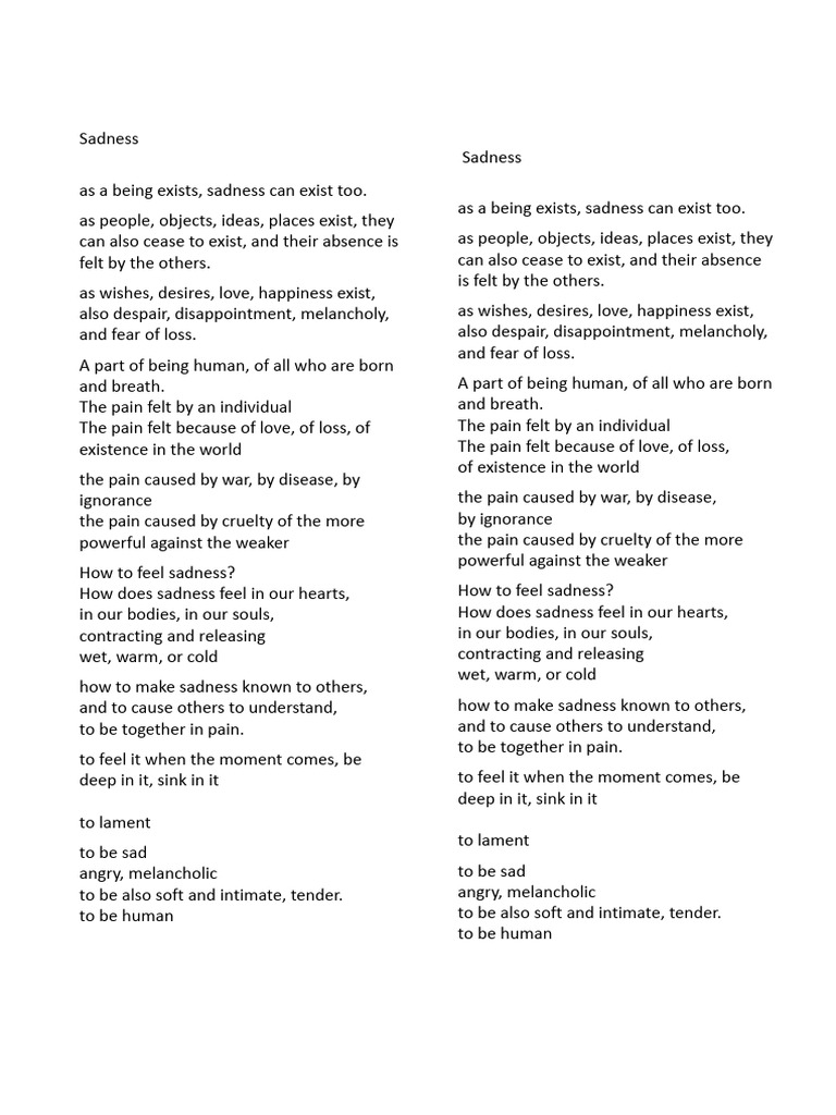 Sadness | PDF