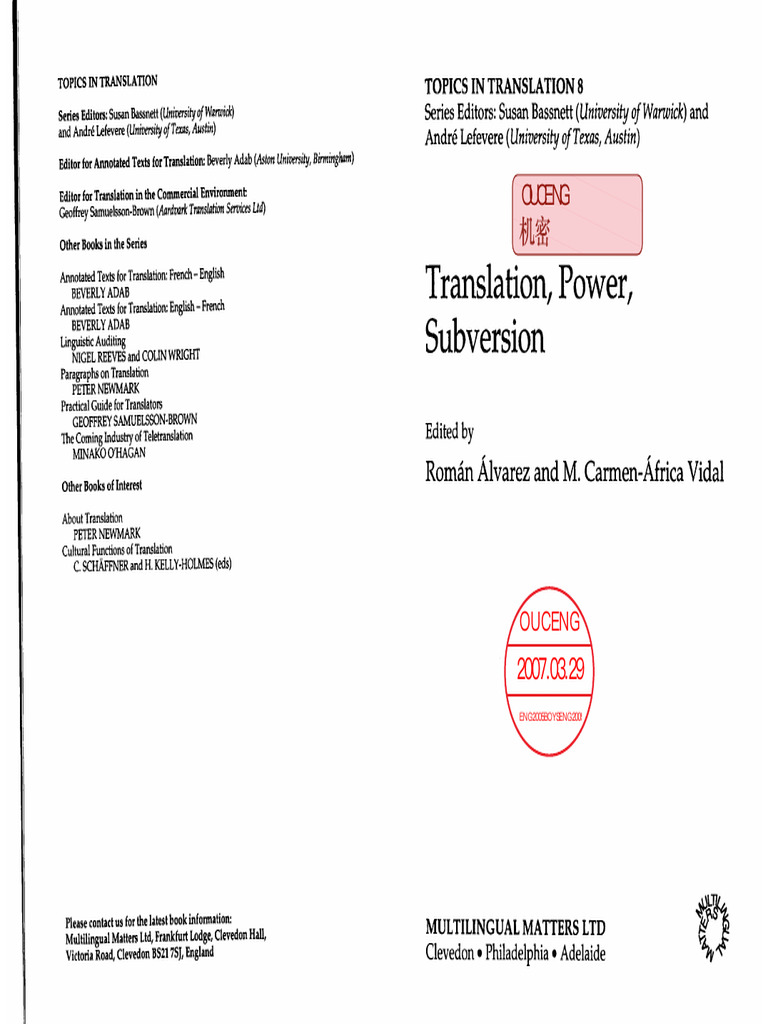 Translation Power and Subversion PDF | PDF