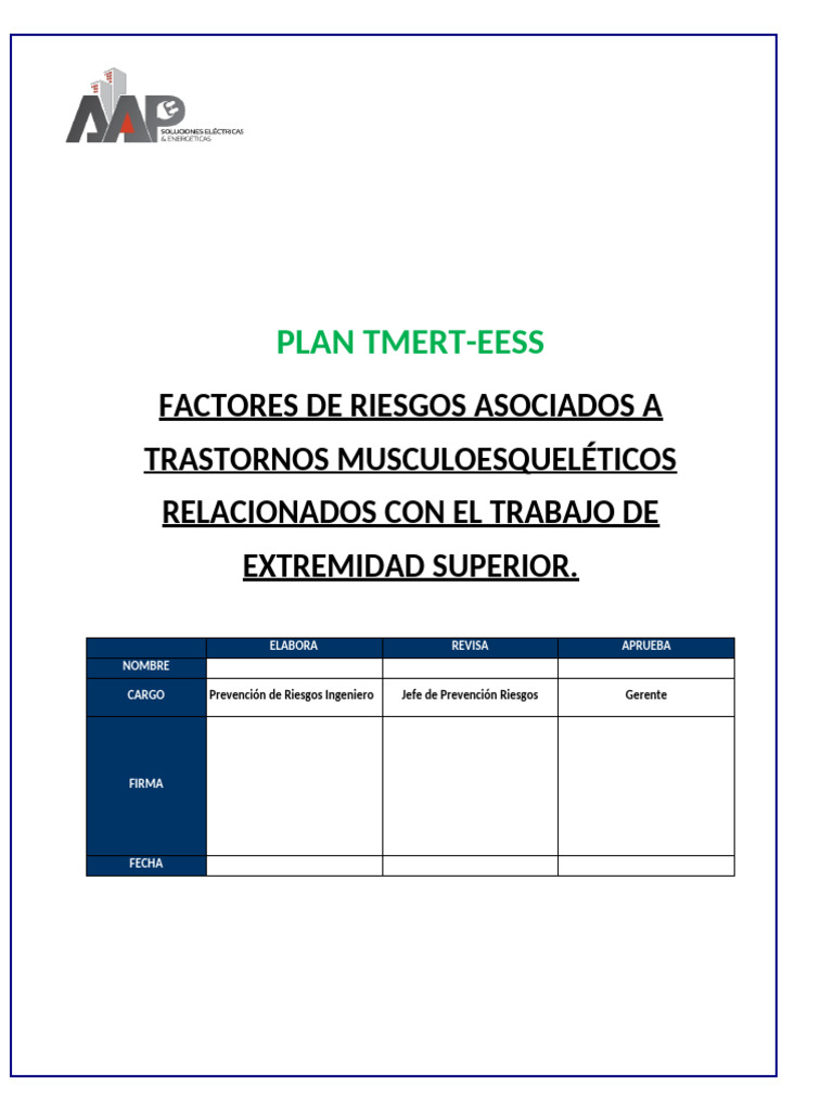 Modelo Plan o Programa Tmert-Eess | PDF