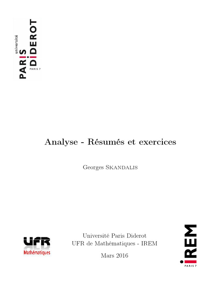 Polycopie Analyse | PDF