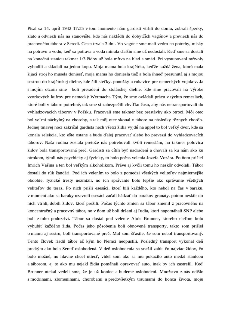 1 Deň V Pracovnom Tábore | PDF