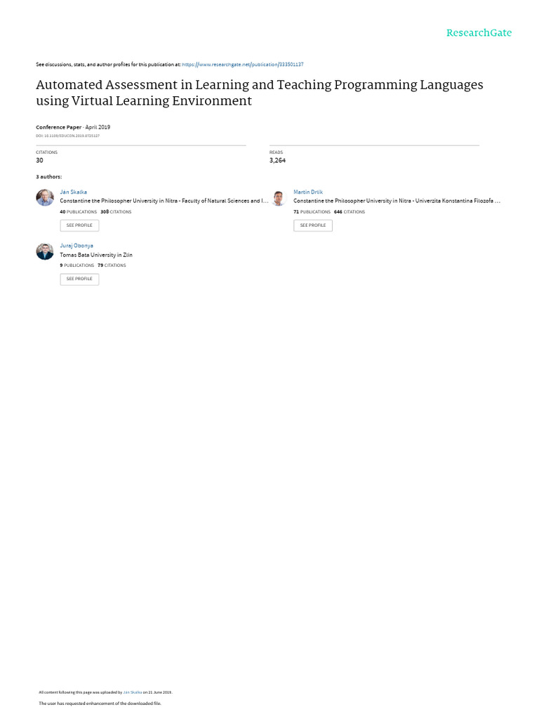 Automated Assessment CameraReadyrg | PDF