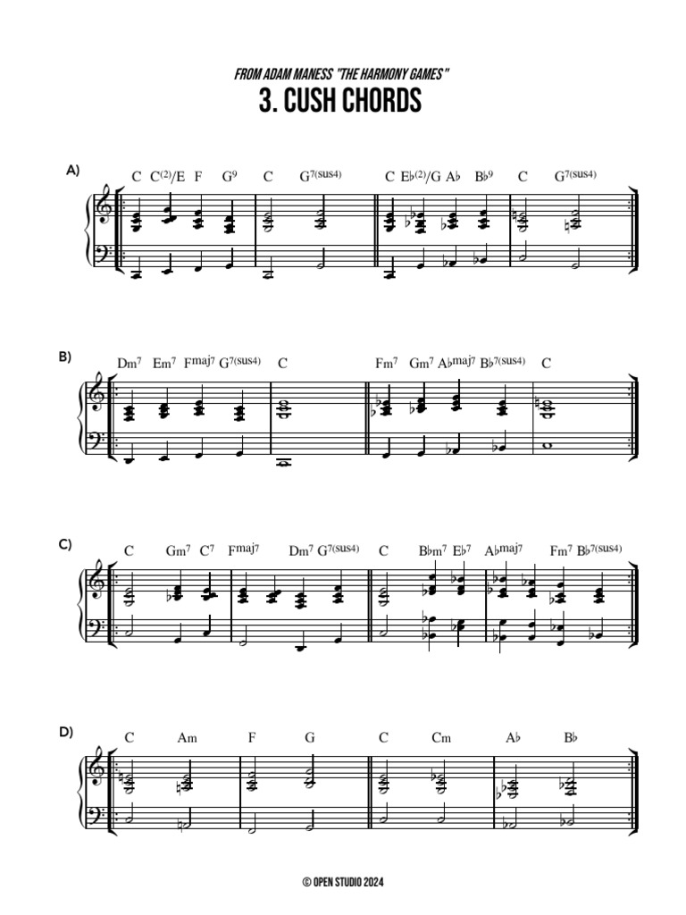 3 Cush Chords The Harmony Games | PDF | Music Theory | Elements Of Music