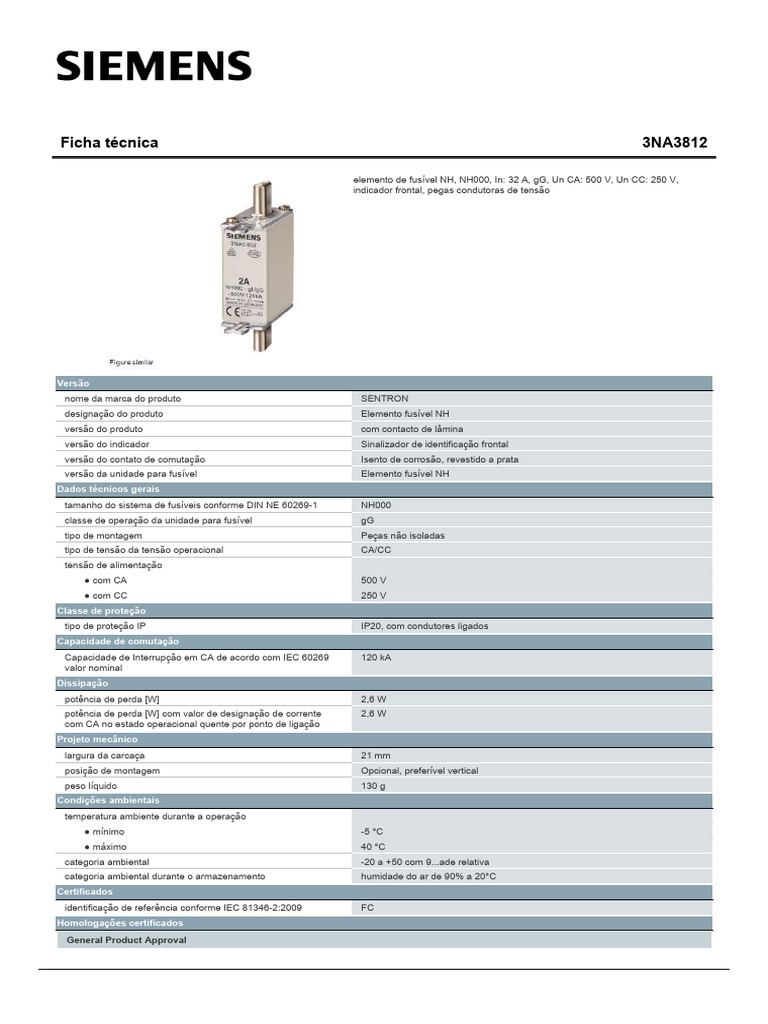 7,5KW 3NA3812 Datasheet PT | PDF
