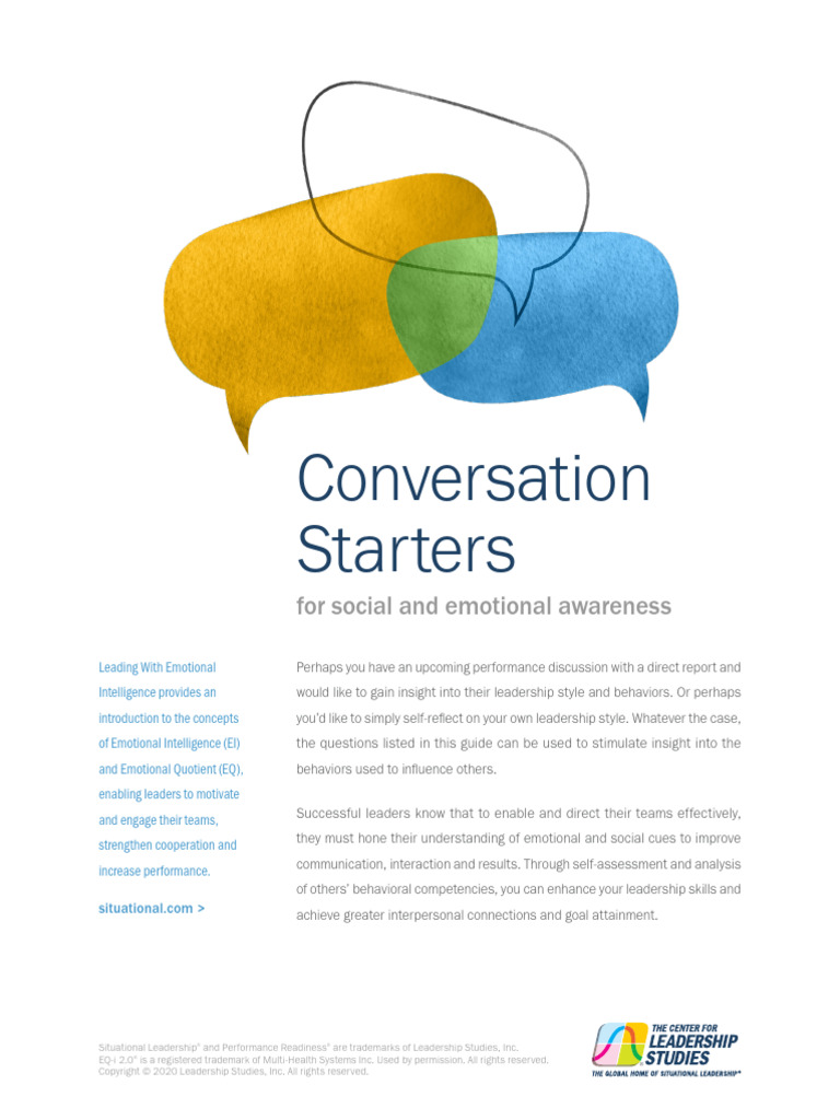 Leading With Emotional Intelligence Discussion Guide | PDF | Emotional ...