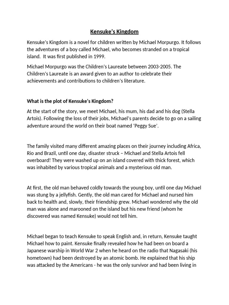 Kensuke's Kingdom | PDF