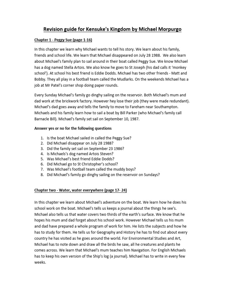 G6 Literature Revision Pack - Boys Q1 | PDF