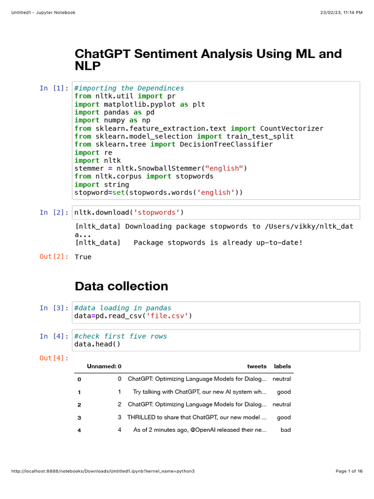 Chatgpt Sentiments Analysis | PDF