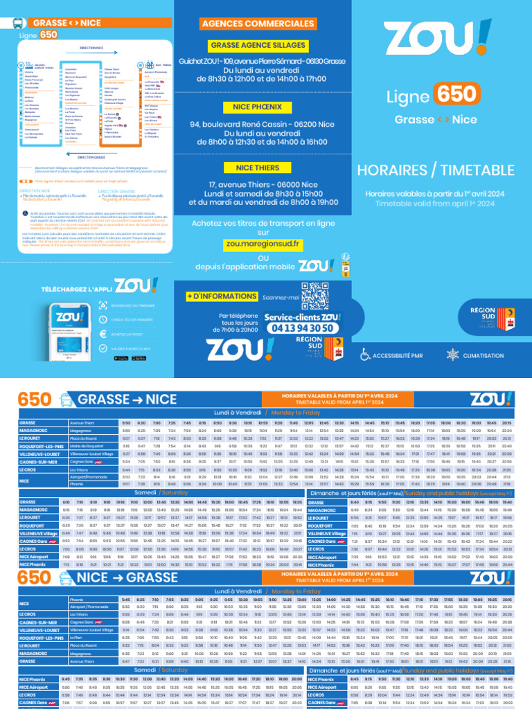 ZOU06 Ligne650 Nice Grasse Avril 2024 | PDF