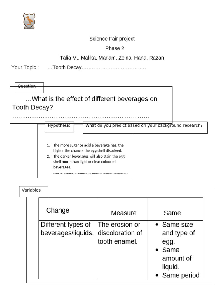 Science Fair Project - Phase 2 | PDF