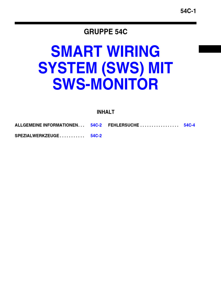 Smart Wiring System (SWS) Mit Sws-Monitor: Gruppe 54C | PDF