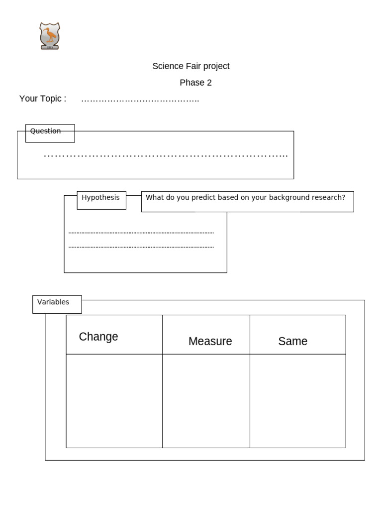 Science Fair project- Phase 2 | PDF