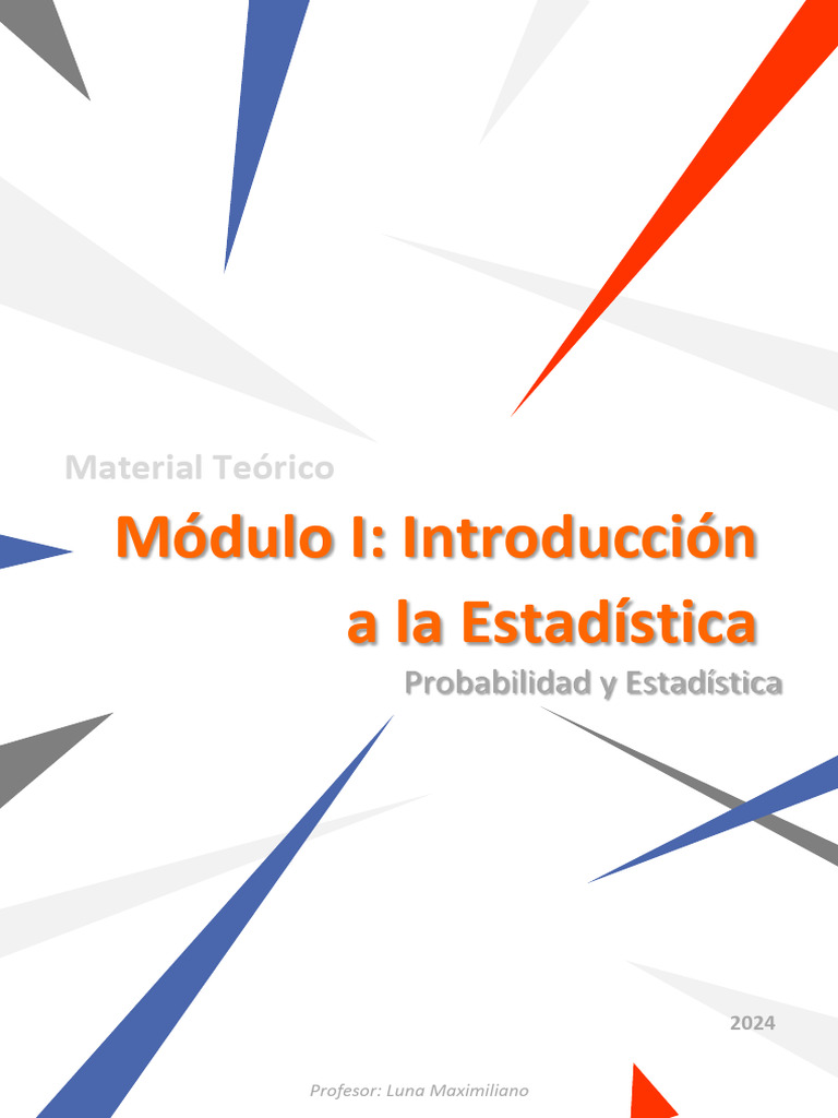 Módulo 1 - Introducción a la estadística 2024 | PDF