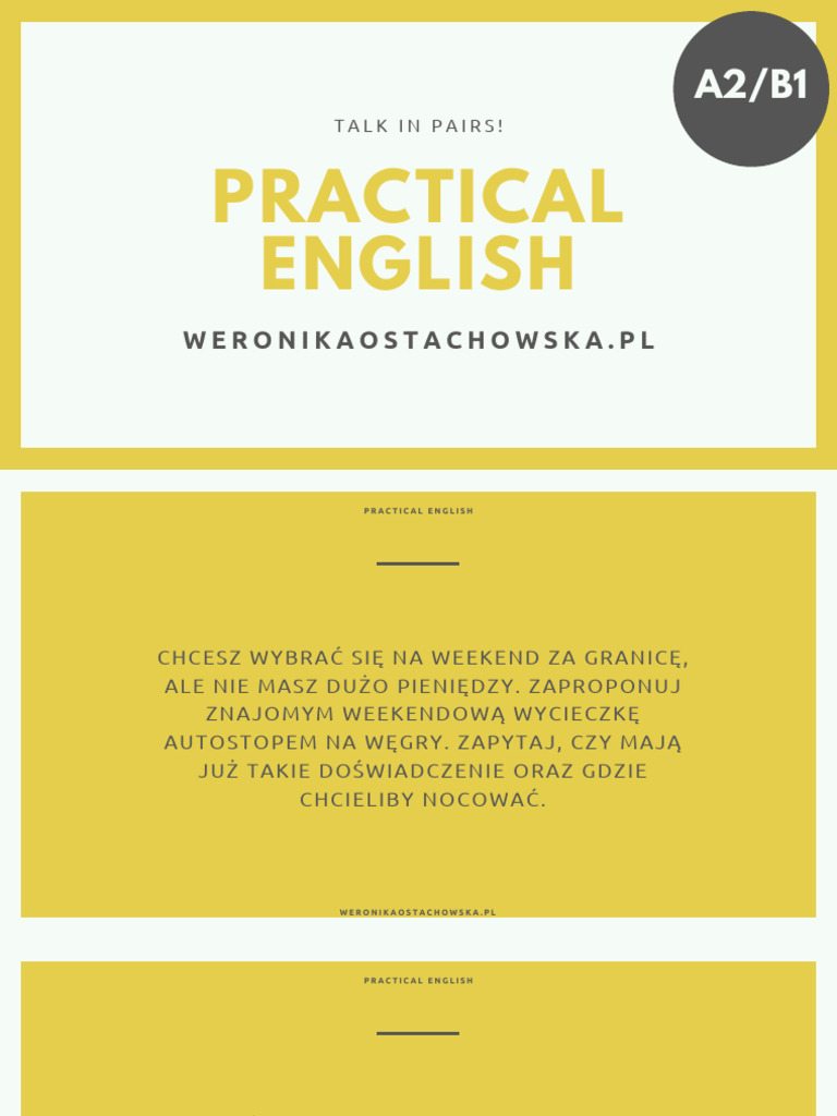 Practical English A2 - B1 | PDF